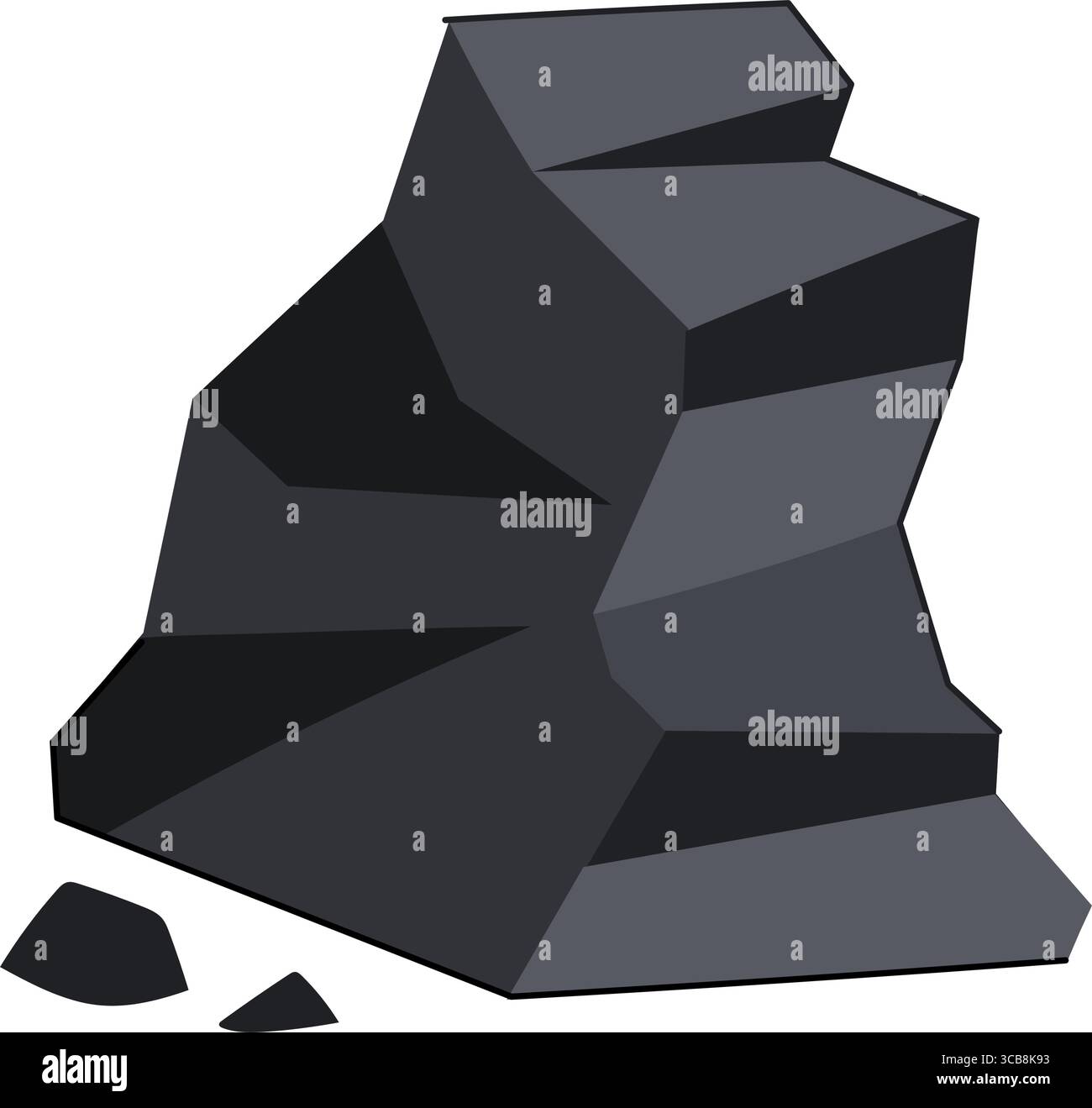 lignite coal ore cartoon vector illustration Stock Vector Image & Art ...