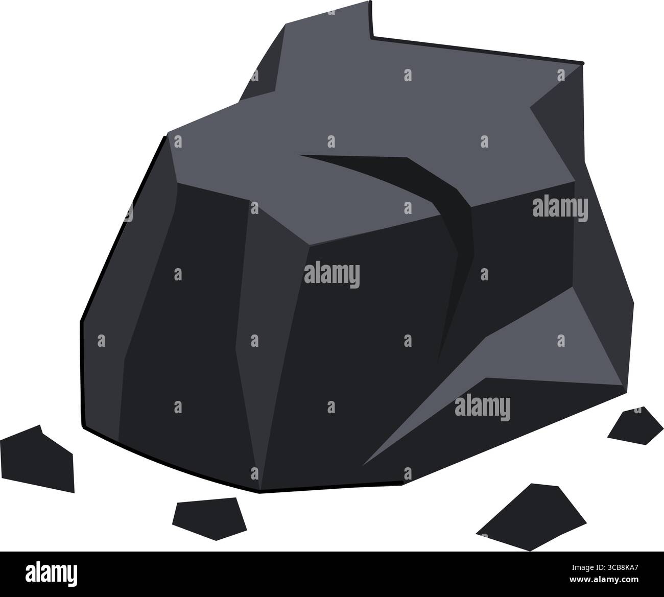 fossil coal ore cartoon vector illustration Stock Vector Image & Art ...