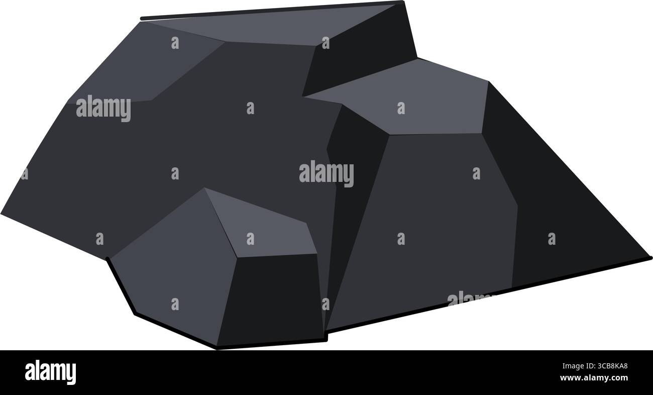 bituminous coal ore cartoon vector illustration Stock Vector Image ...