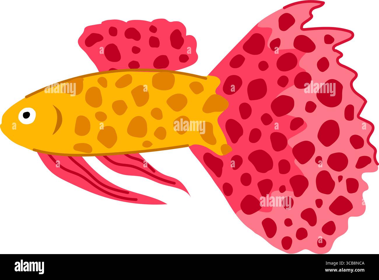betta decorative fish cartoon vector illustration Stock Vector Image ...