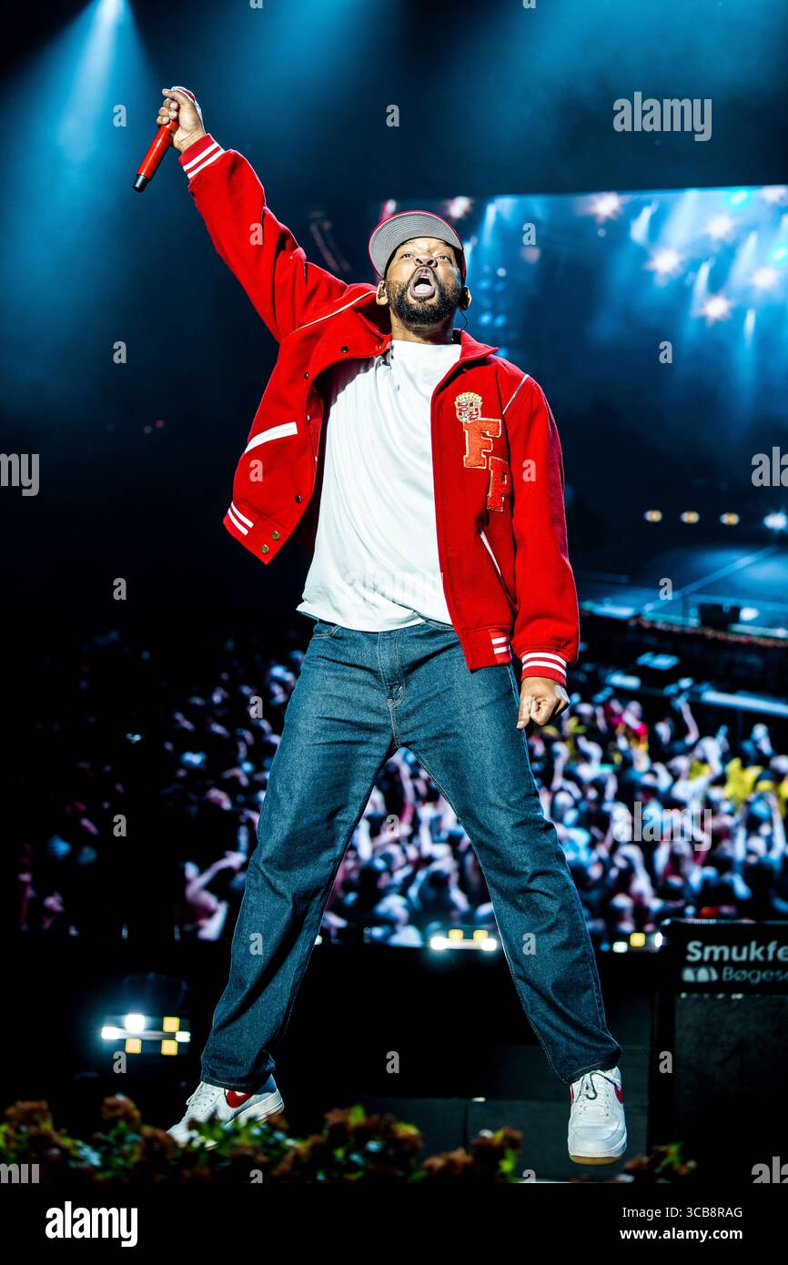 Skanderborg, Denmark. 08th Aug, 2025. The American singer, rapper and ...