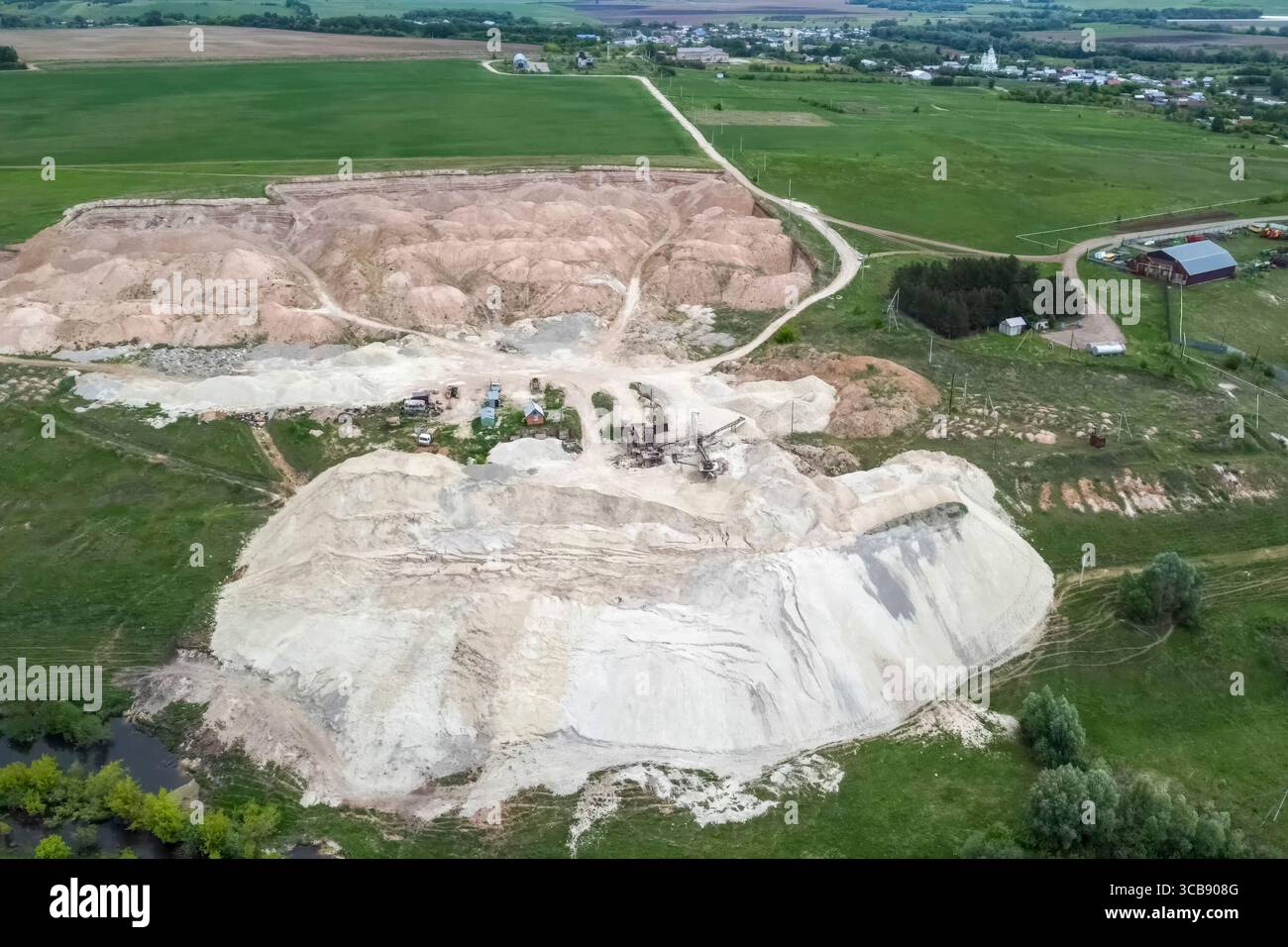 Aerial view rugged quarry hi-res stock photography and images - Alamy