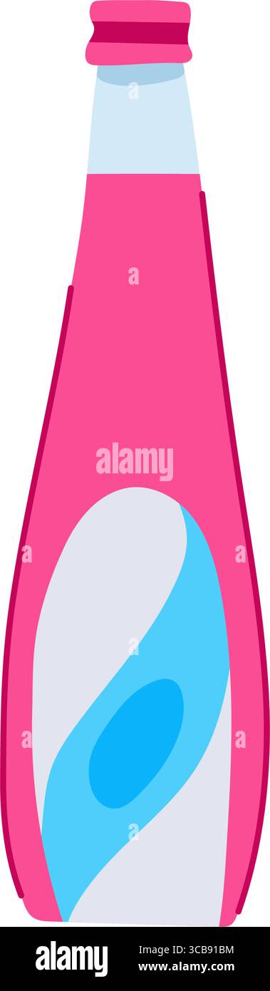 sustainable glass soda bottle cartoon vector illustration Stock Vector ...