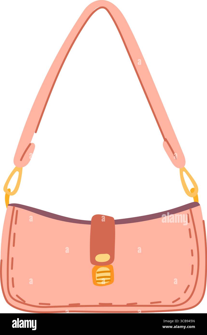 purse handbag woman leather cartoon vector illustration Stock Vector ...