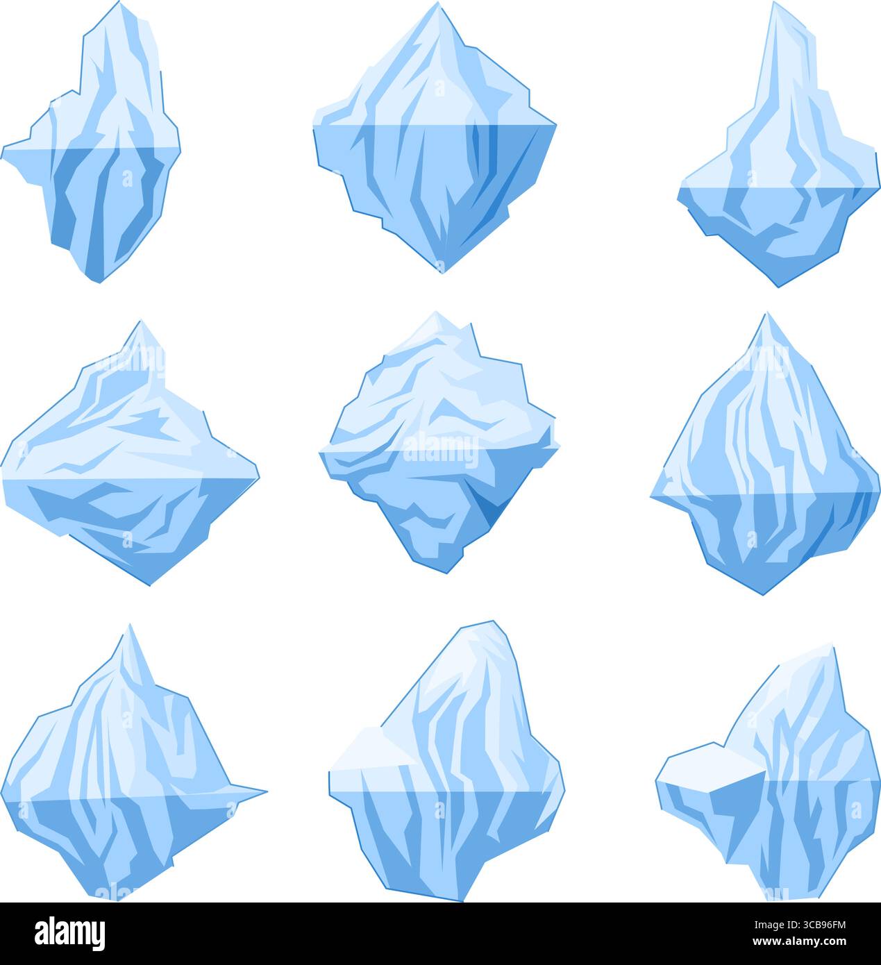 iceberg set cartoon vector illustration Stock Vector Image & Art - Alamy