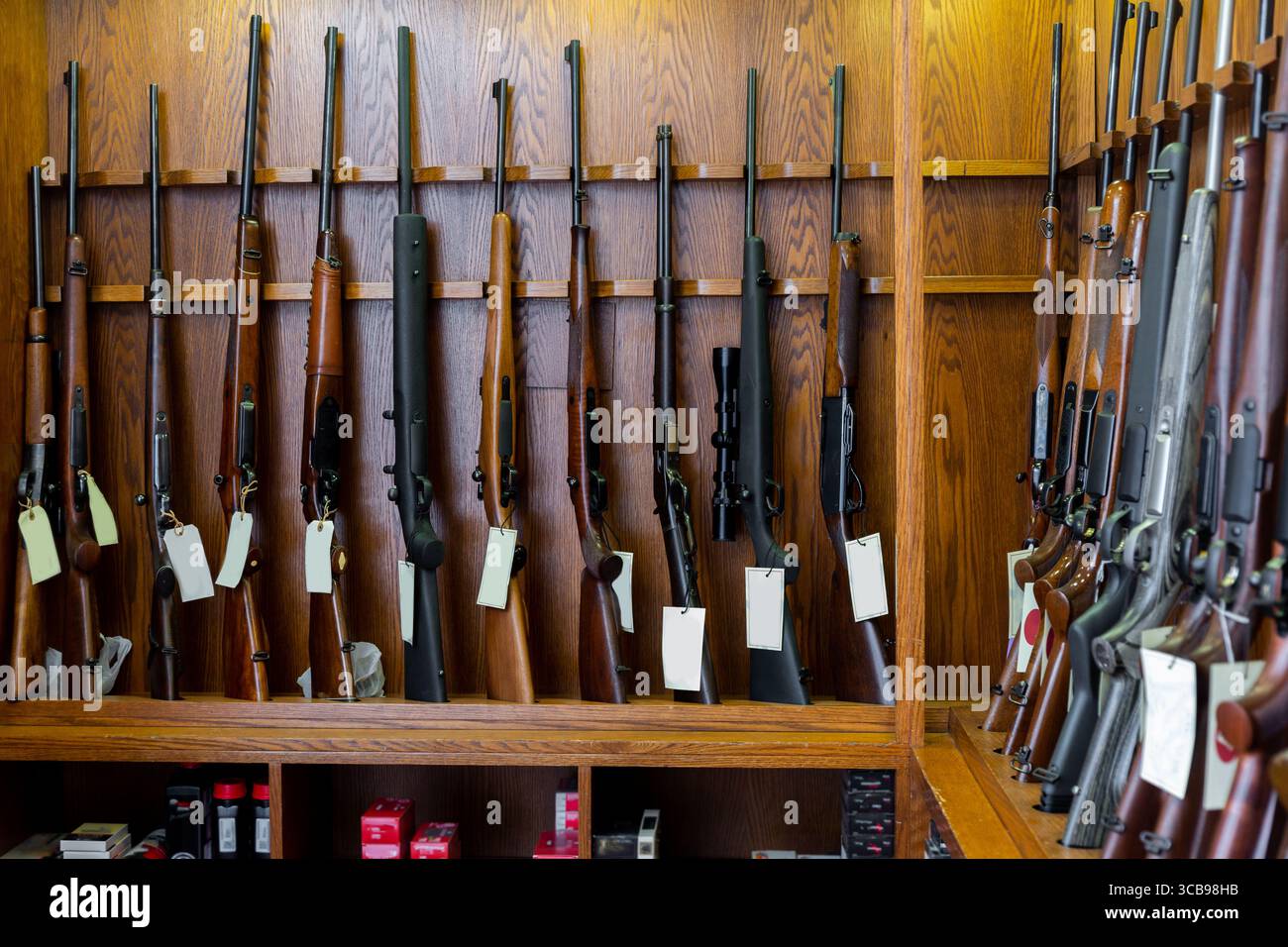Row rifles on showcase hi-res stock photography and images - Alamy