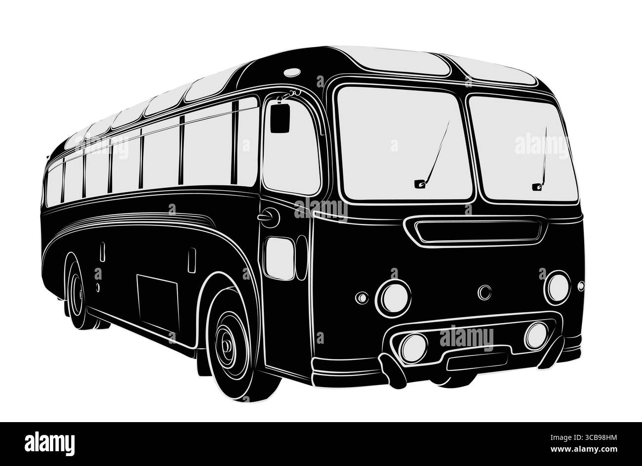 City bus passenger retro Stock Vector Images - Alamy