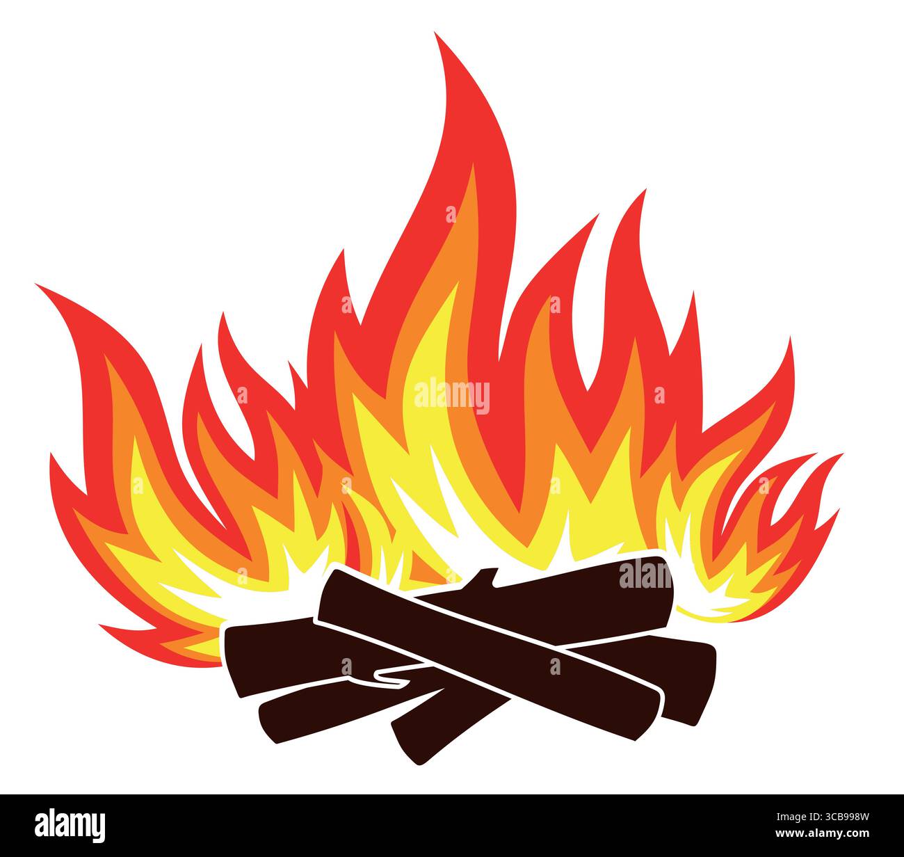 The symbol of firewood with bonfire Stock Vector Image & Art - Alamy