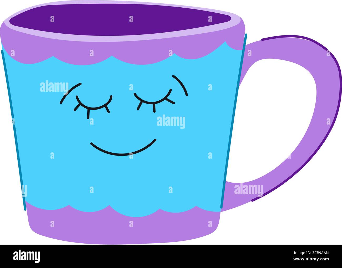 fun kawaii mug cartoon vector illustration Stock Vector Image & Art - Alamy
