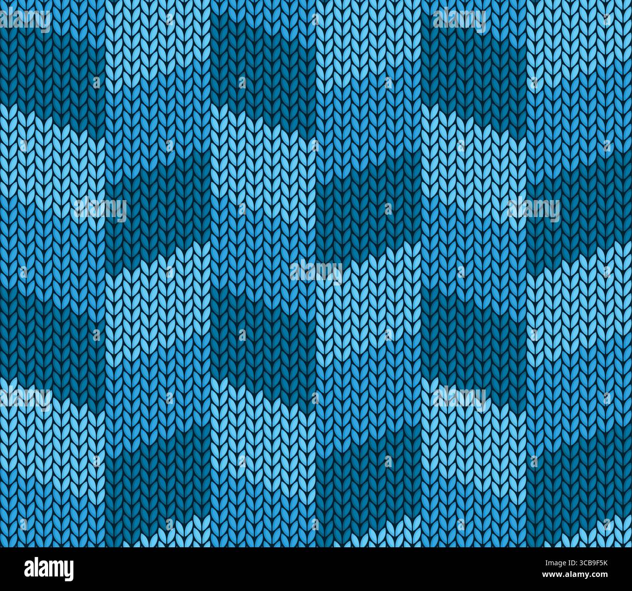 Seamless blue knitted pattern Stock Vector Images - Alamy
