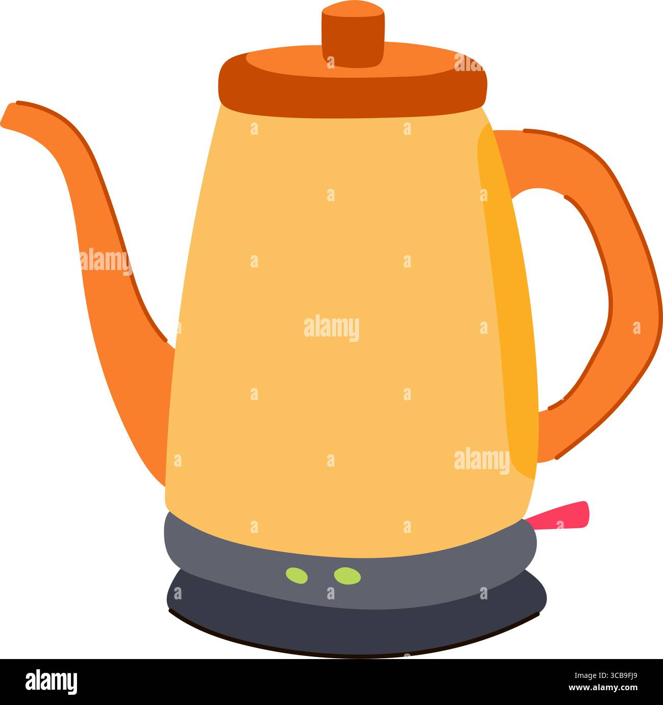 automatic kettle electric cartoon vector illustration Stock Vector ...