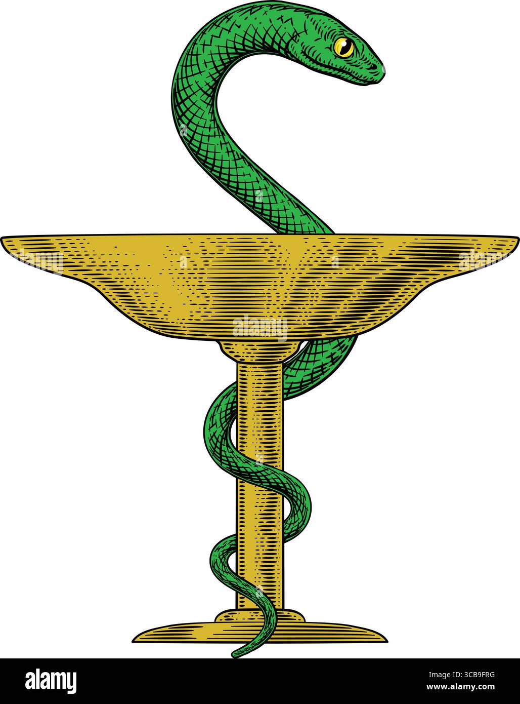Bowl of Hygeia Snake Medical Pharmacy Sign Stock Vector Image & Art - Alamy