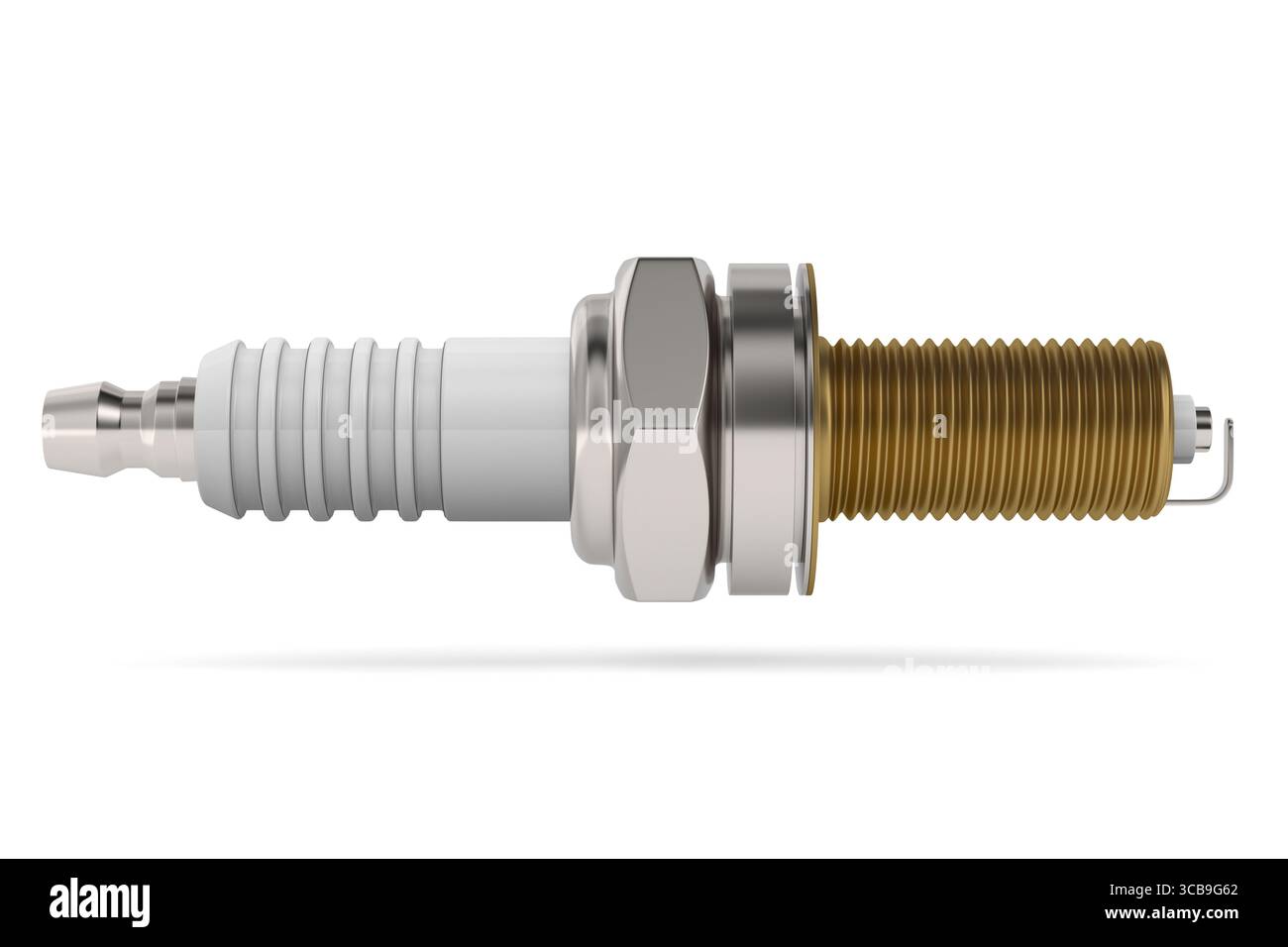 Spark plug on a white background. Isolated 3D illustration Stock Photo ...