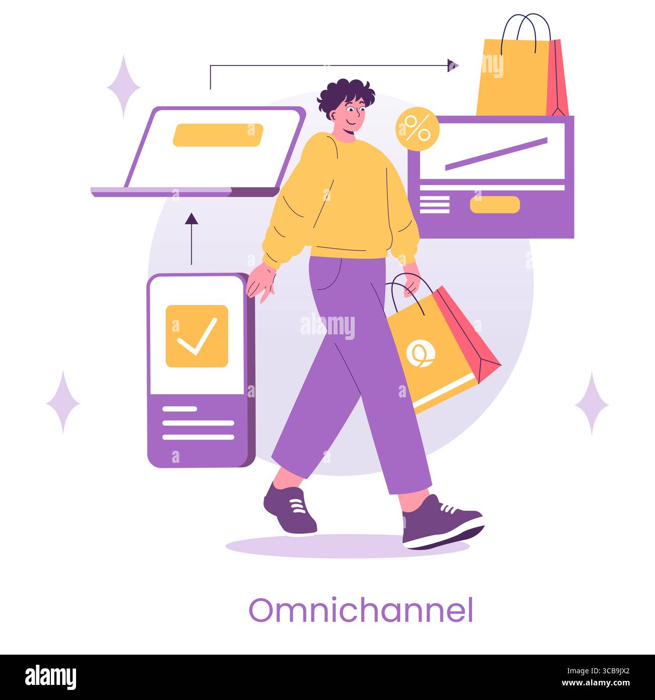 Engaging shopping experience Stock Vector Images - Alamy