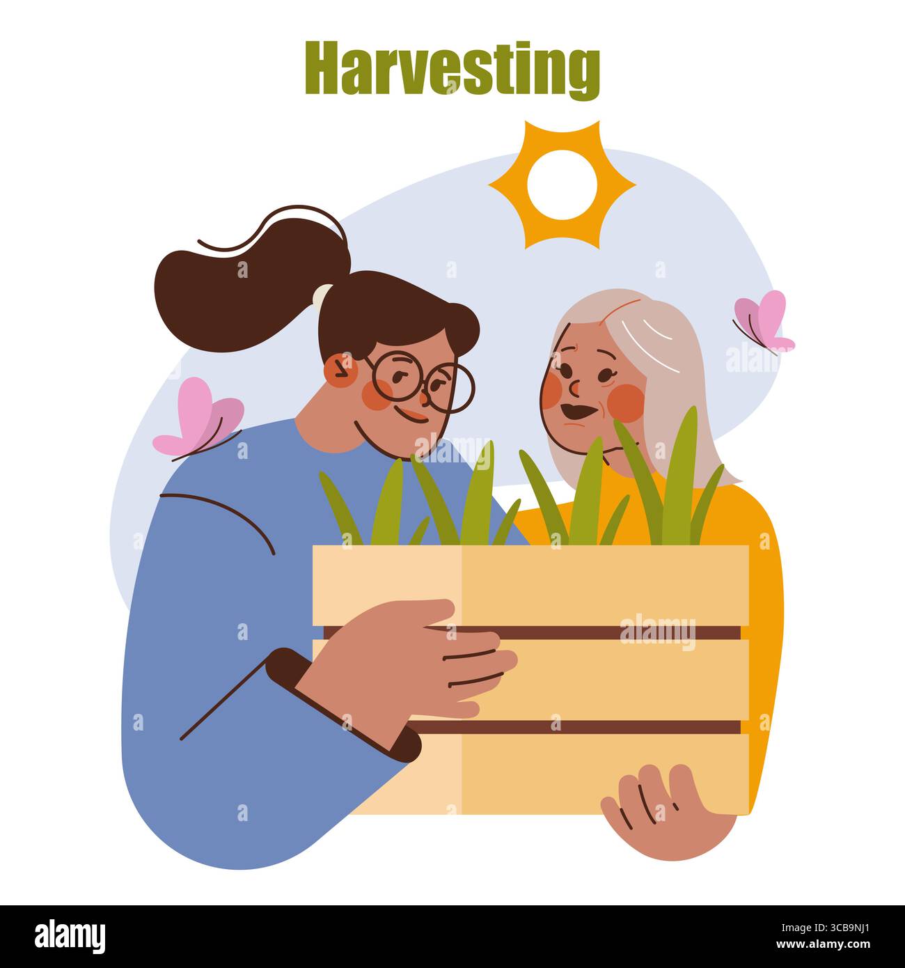 Connecting generations Stock Vector Images - Alamy