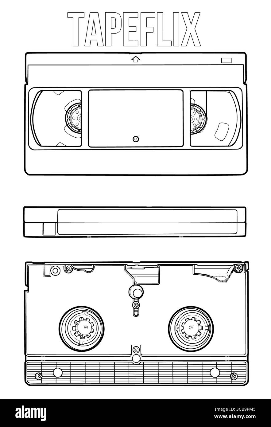 Vintage videotape vhs video Black and White Stock Photos & Images - Alamy