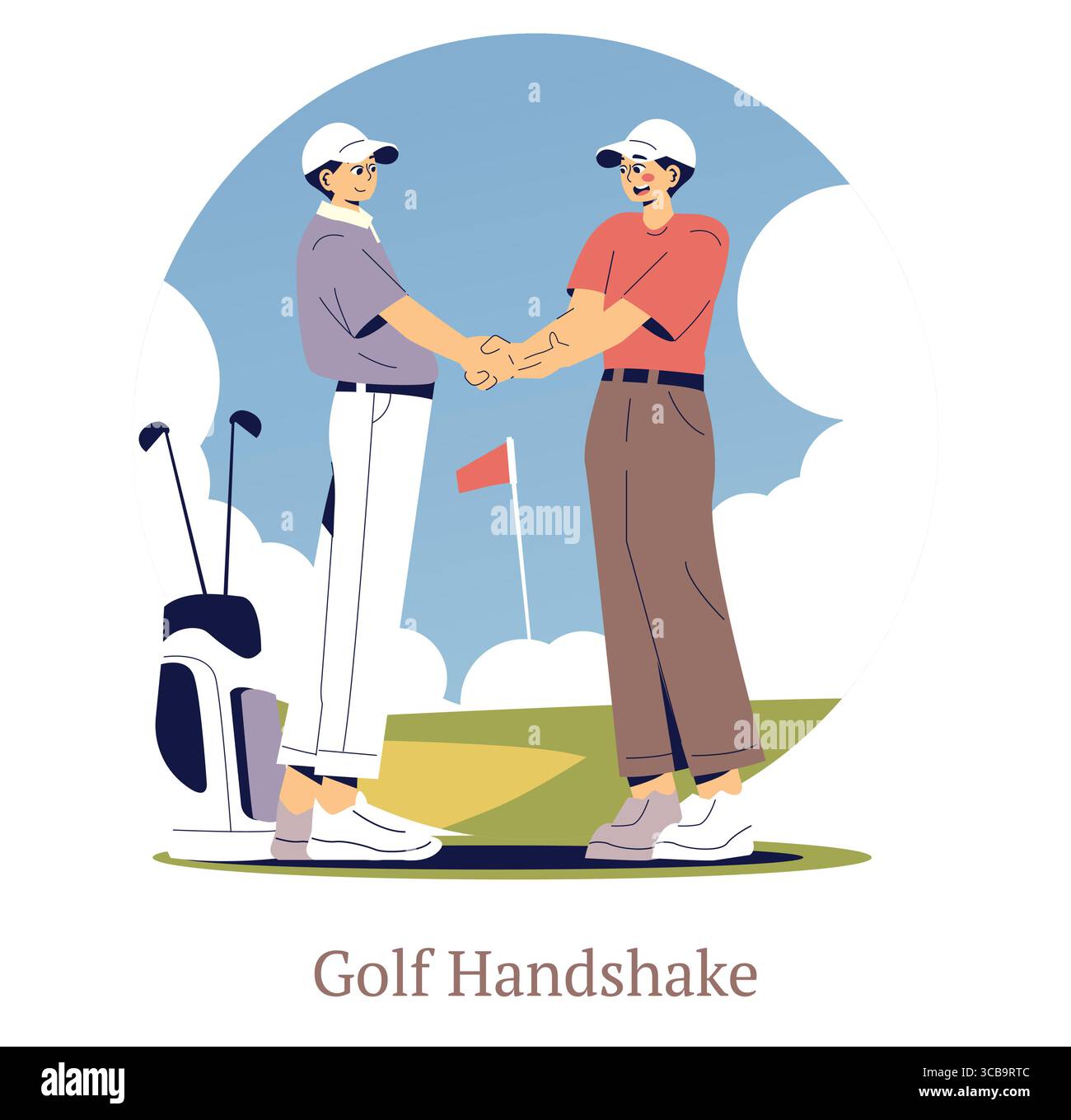 Players handshake Stock Vector Images - Alamy