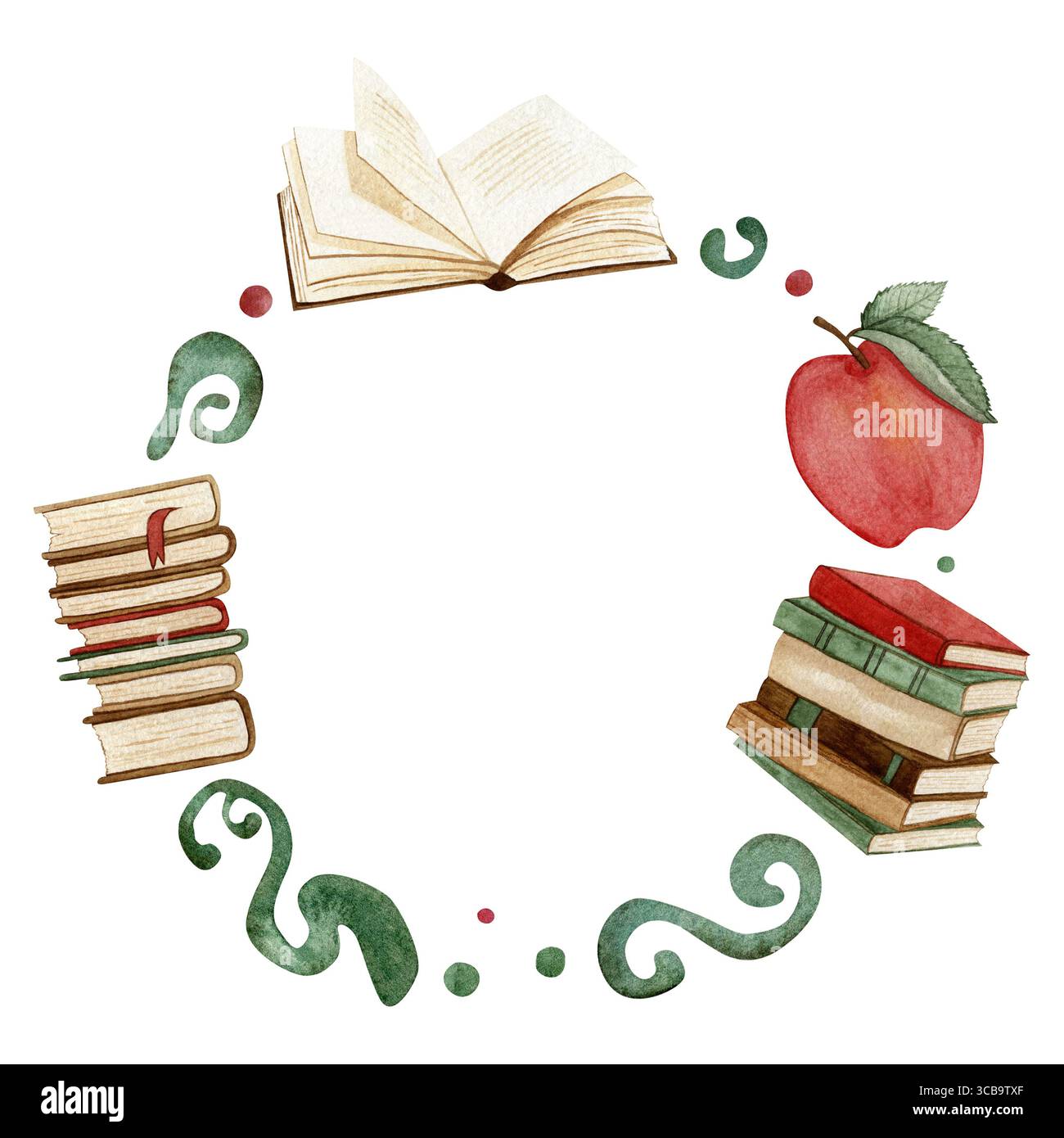 Books icons on round Cut Out Stock Images & Pictures - Alamy