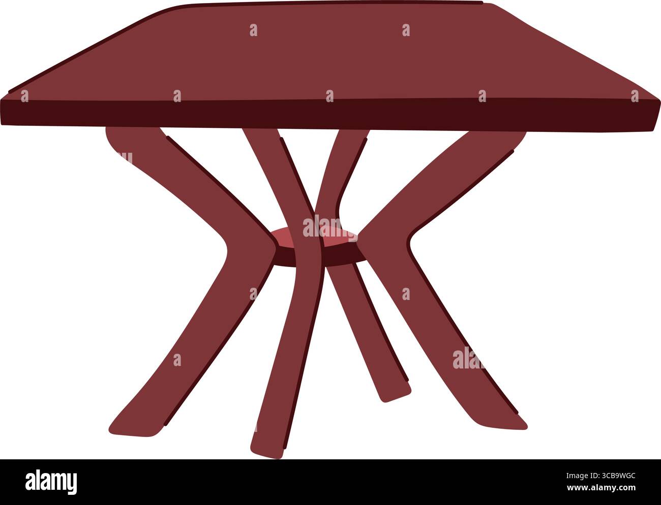 dining plastic table cartoon vector illustration Stock Vector Image ...
