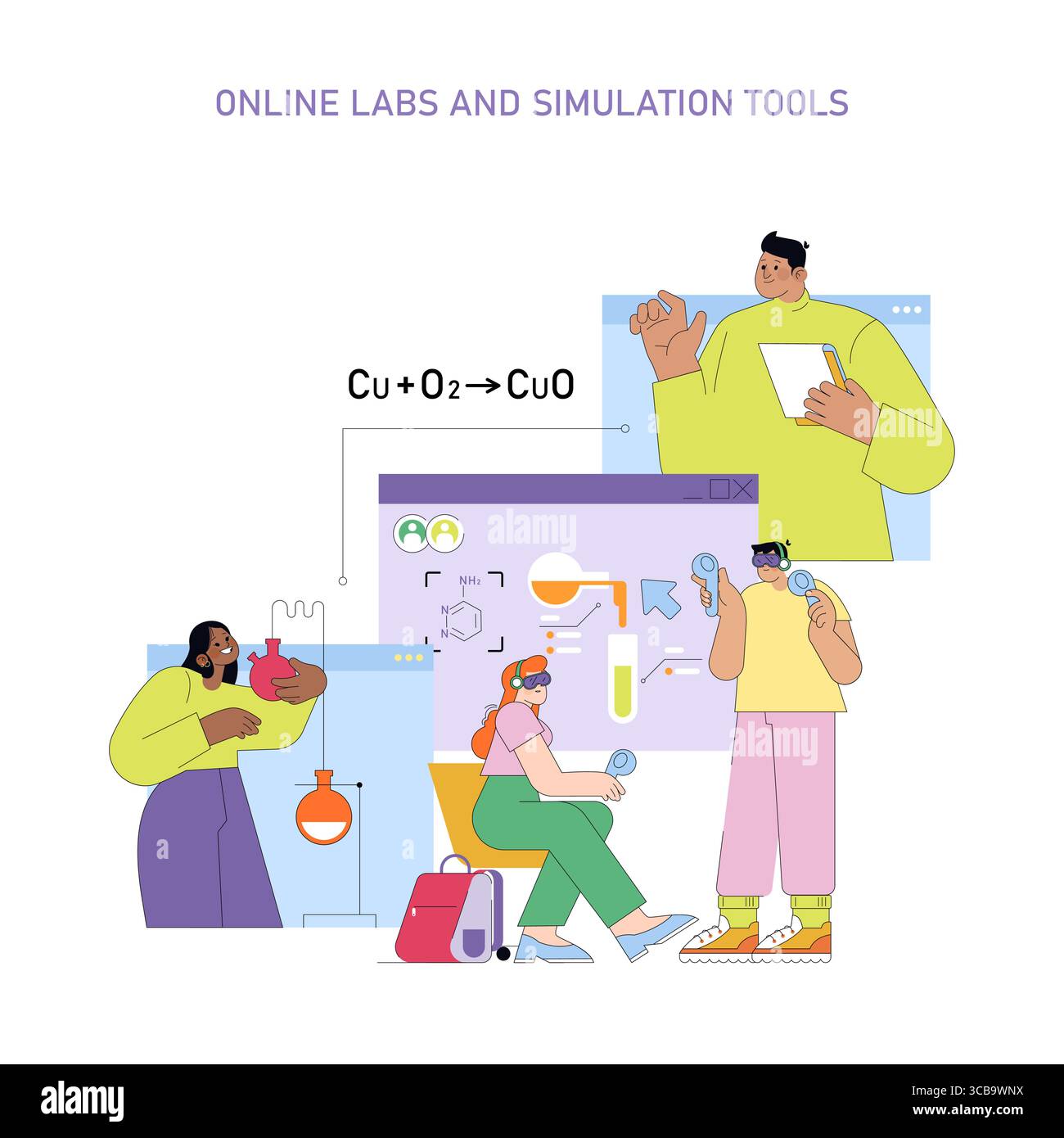 Students chemistry lab Cut Out Stock Images & Pictures - Alamy