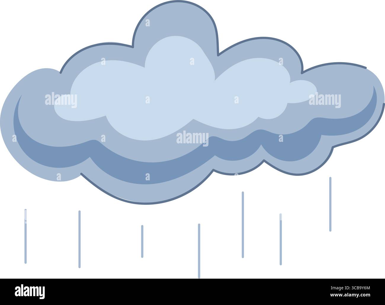 storm rain cloud cartoon vector illustration Stock Vector Image & Art ...