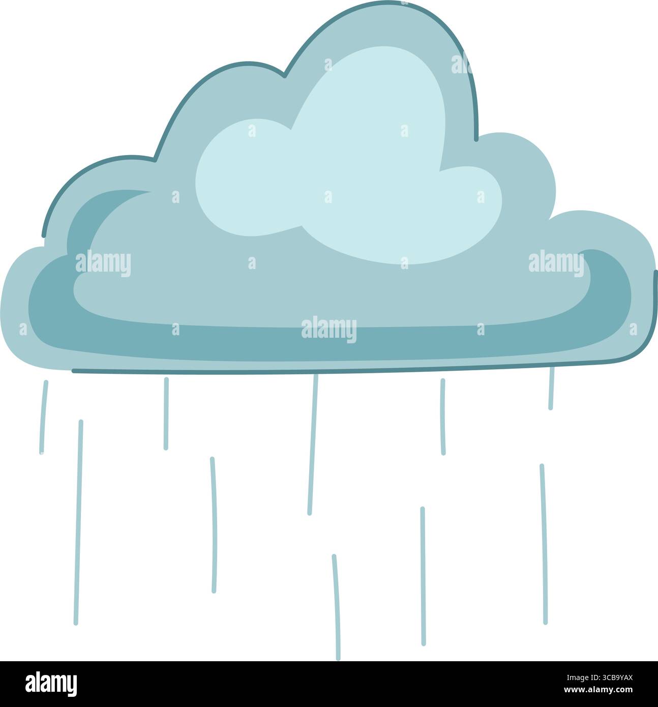 weather rain cloud cartoon vector illustration Stock Vector Image & Art ...