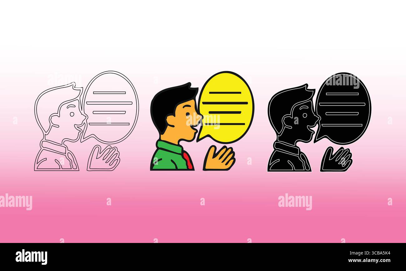 Public speaking illustration vector Stock Vector Images - Alamy