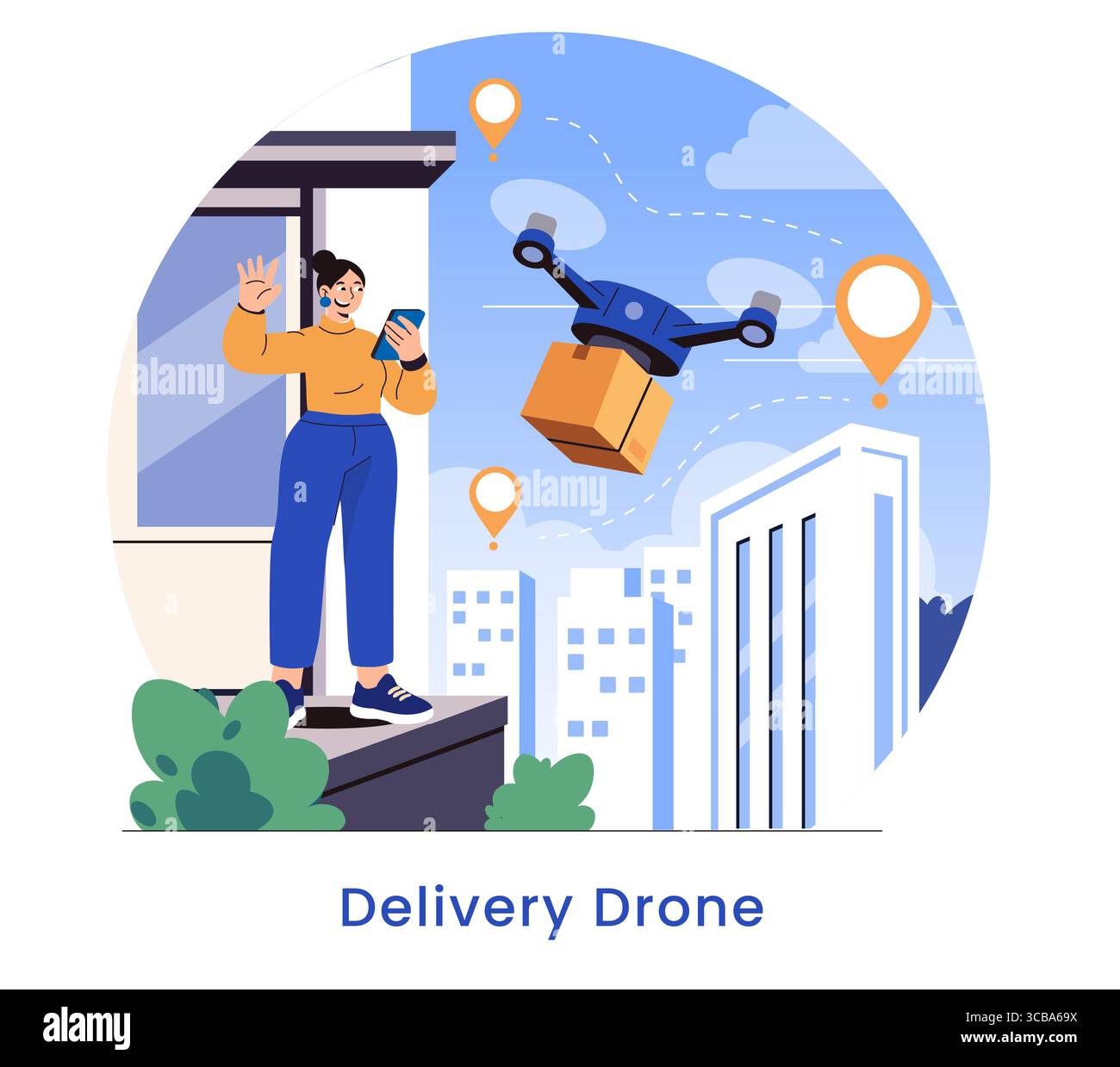 Courier drop off Stock Vector Images - Alamy