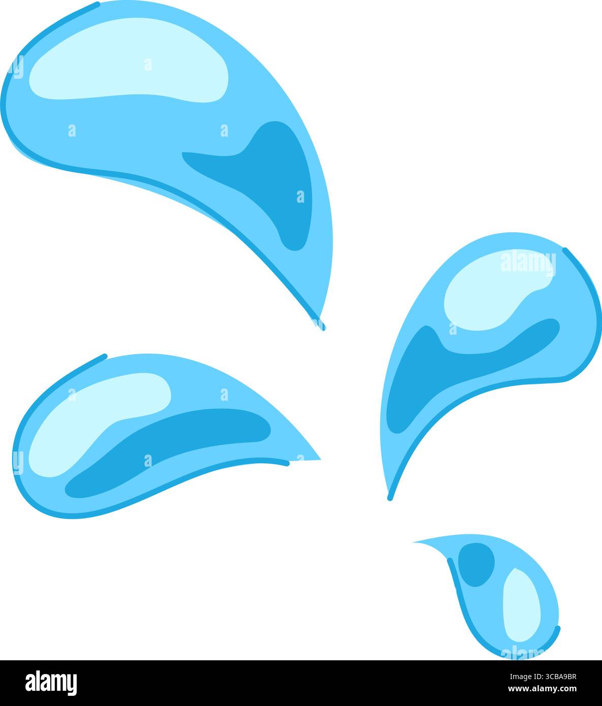 ripple water drops cartoon vector illustration Stock Vector Image & Art ...