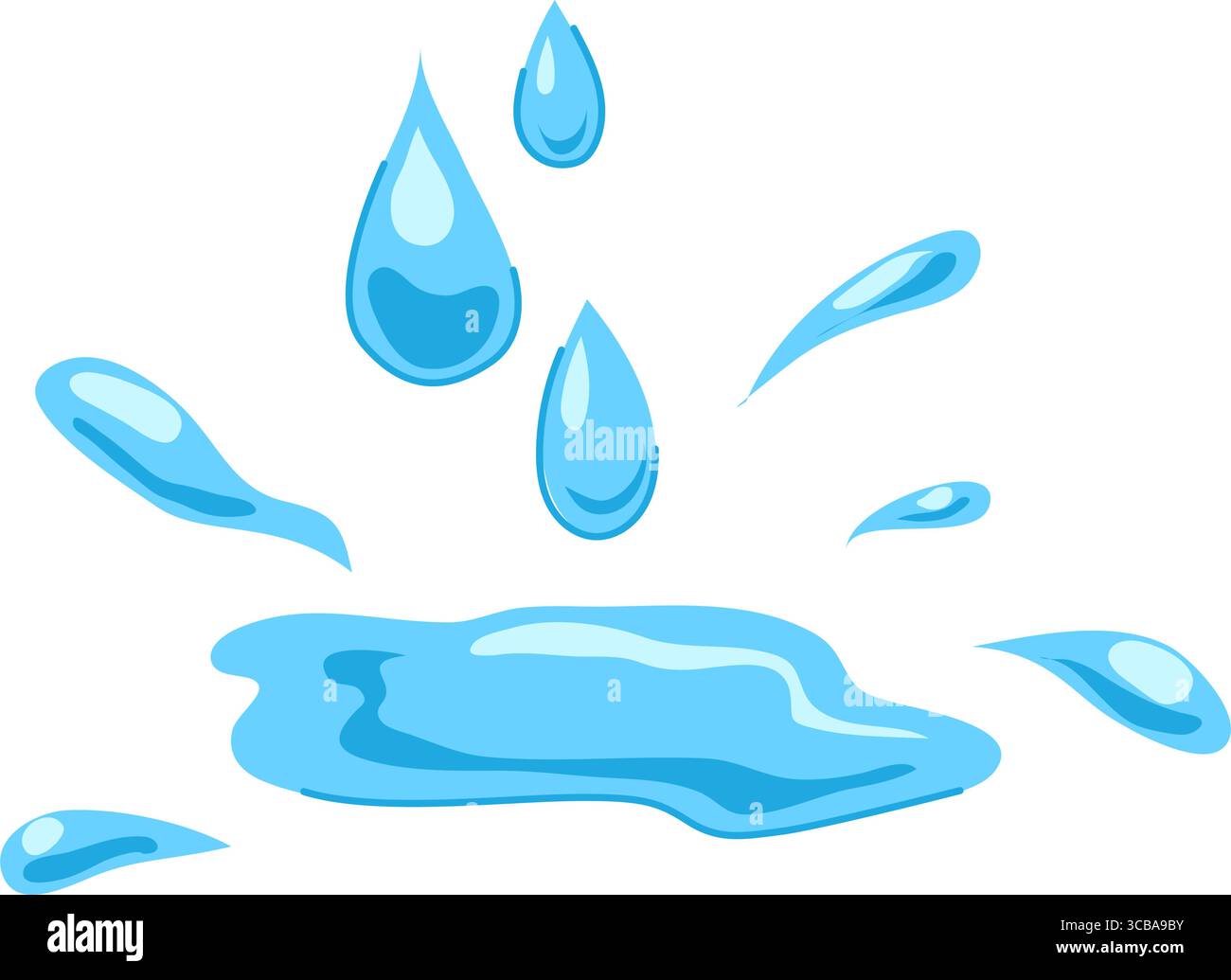 precipitation water drops cartoon vector illustration Stock Vector ...