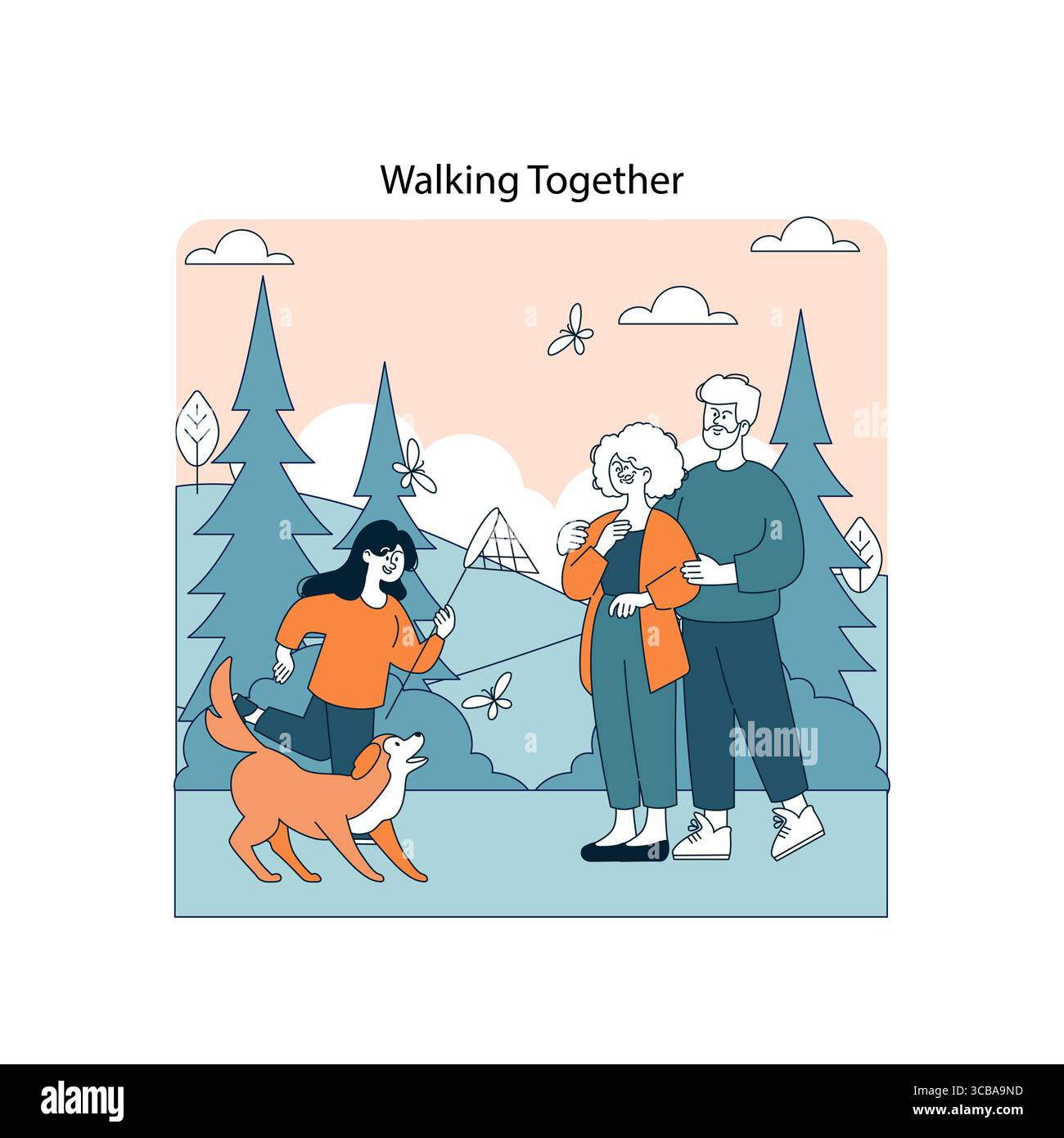 Connection Between Generations concept. Family members spend time ...