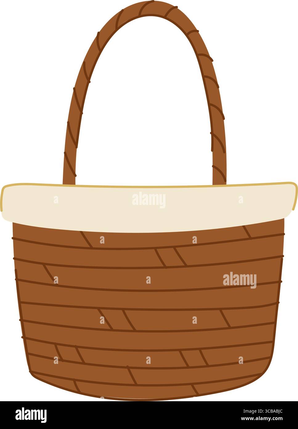 handmade wicker basket cartoon vector illustration Stock Vector Image ...