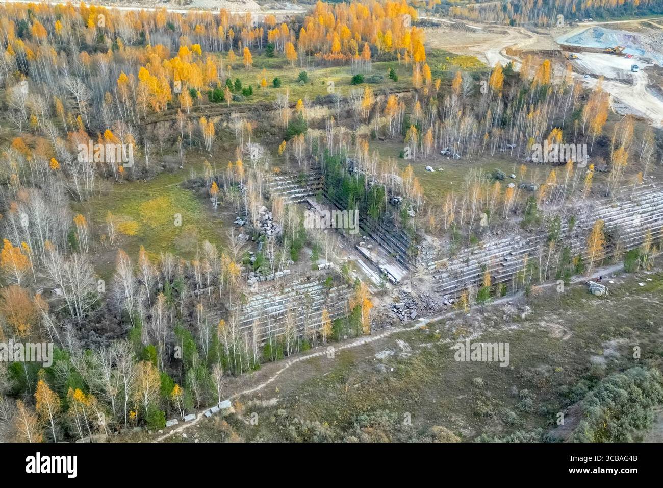 Quarry overgrown with trees hi-res stock photography and images - Alamy