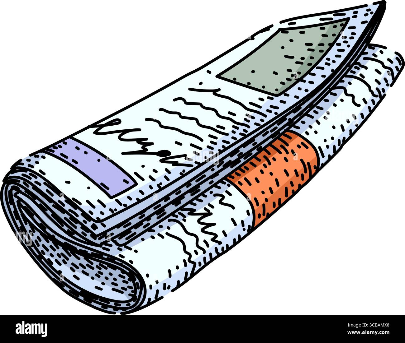articles newspaper sketch hand drawn vector Stock Vector Image & Art ...
