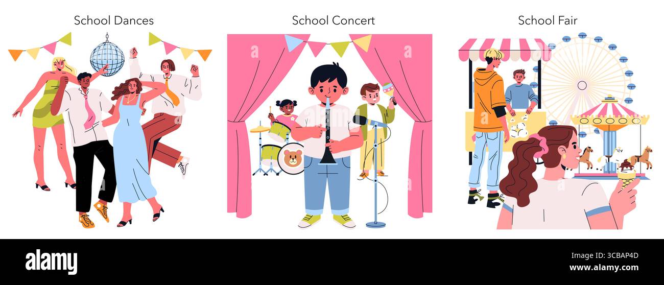 Featuring school activities and events Cut Out Stock Images & Pictures ...