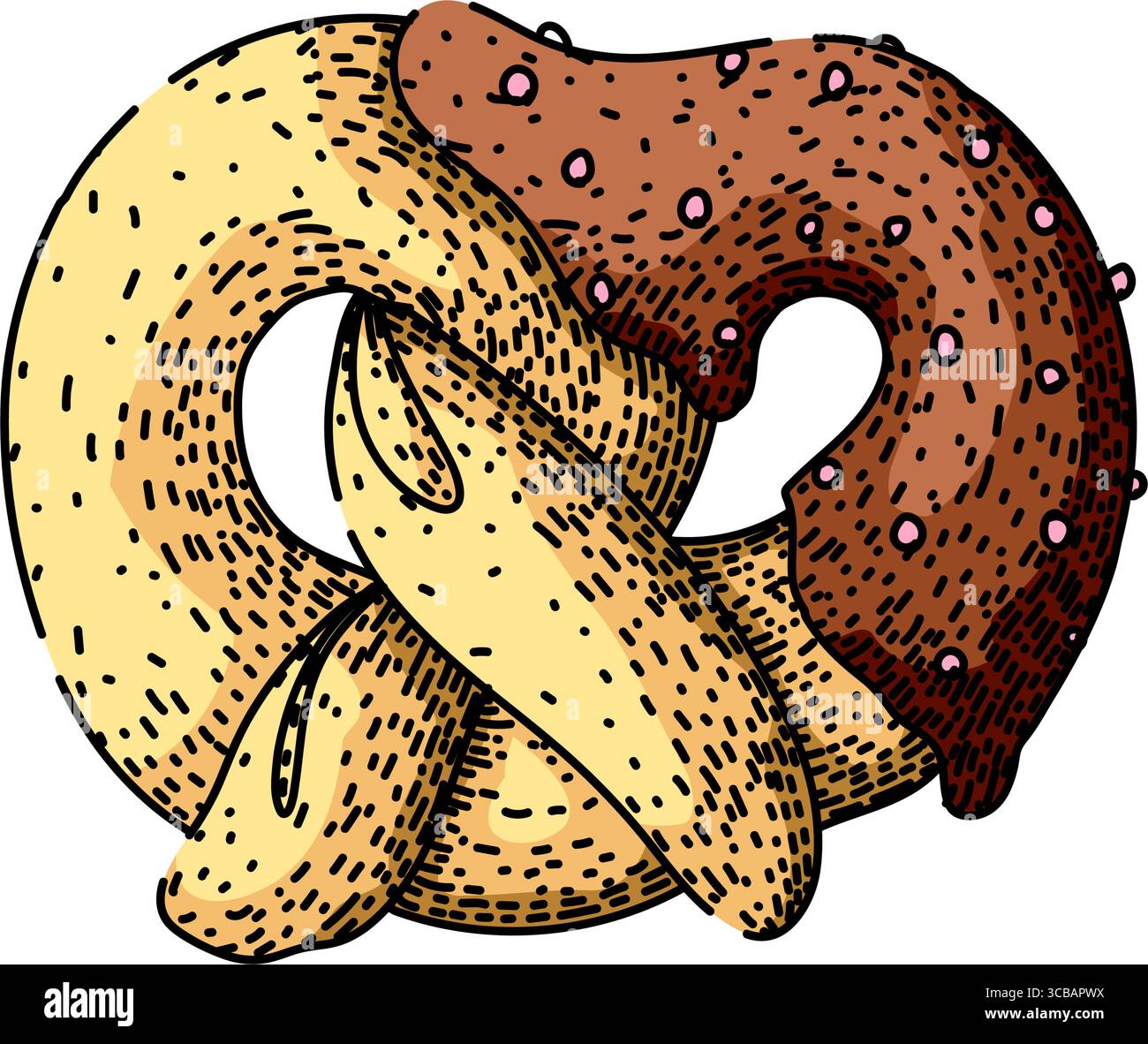 recipe pretzel sketch hand drawn vector Stock Vector Image & Art - Alamy