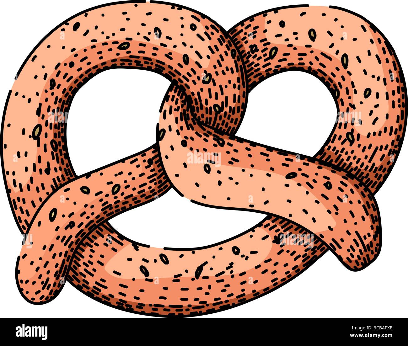 twist pretzel sketch hand drawn vector Stock Vector Image & Art - Alamy