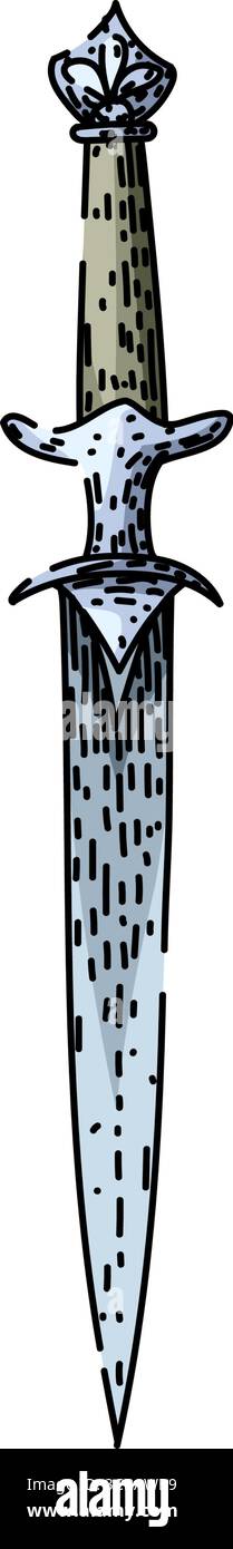 knight sword medieval sketch hand drawn vector Stock Vector Image & Art ...