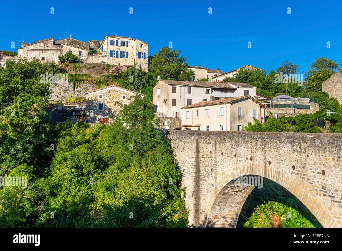 France, Ardeche, Coux, labelled Petite Cite de Caractere, Ouveze valley ...