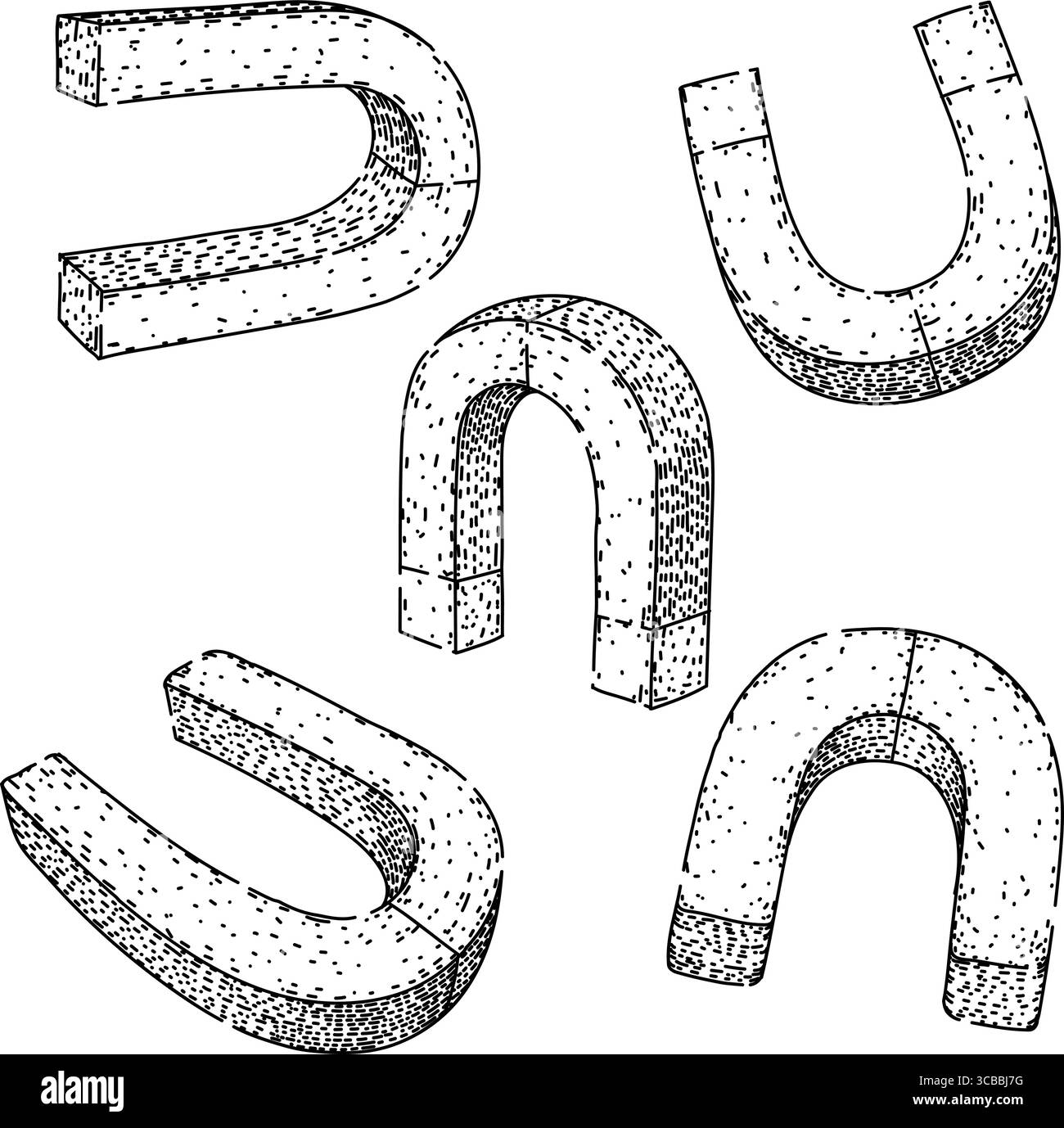 Magnet set Black and White Stock Photos & Images - Alamy