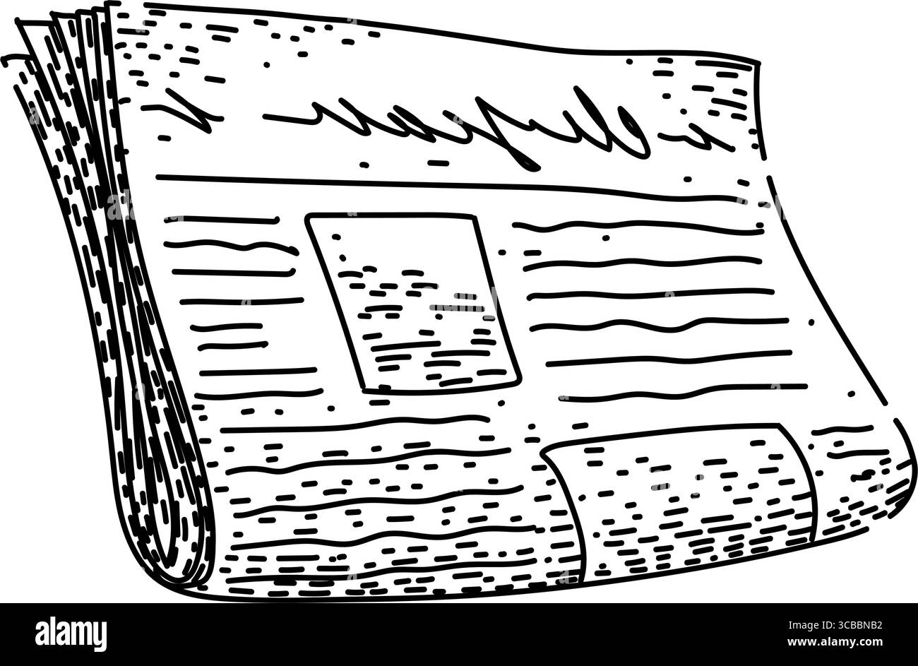 editorials newspaper sketch hand drawn vector Stock Vector Image & Art ...