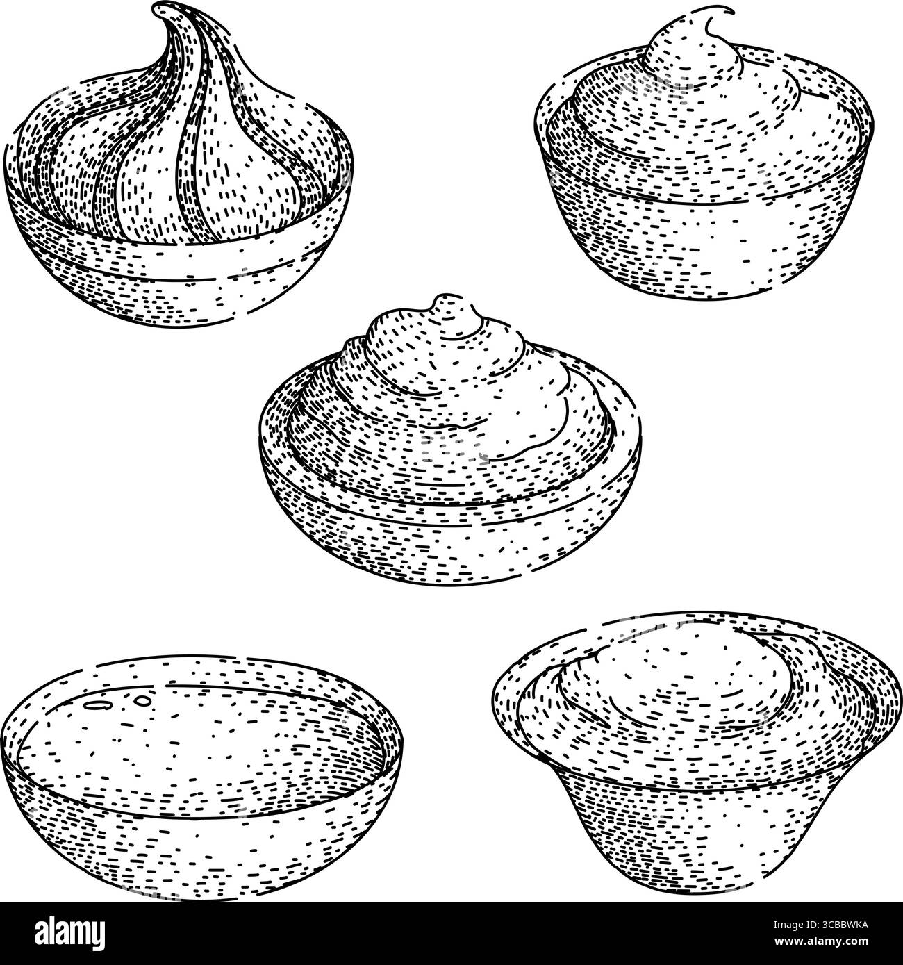 sauce set sketch hand drawn vector Stock Vector Image & Art - Alamy