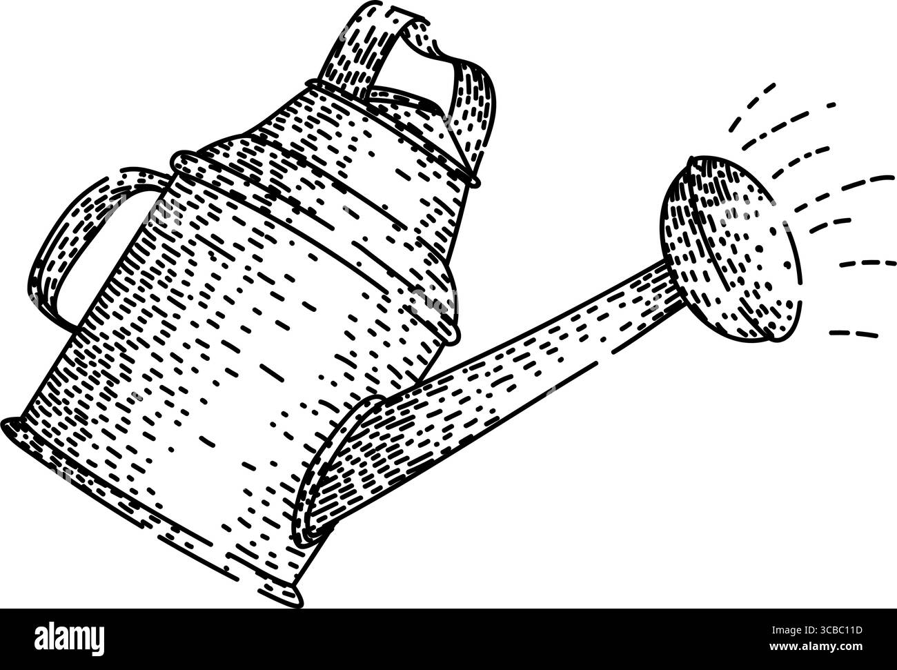plants watering can sketch hand drawn vector Stock Vector Image & Art ...