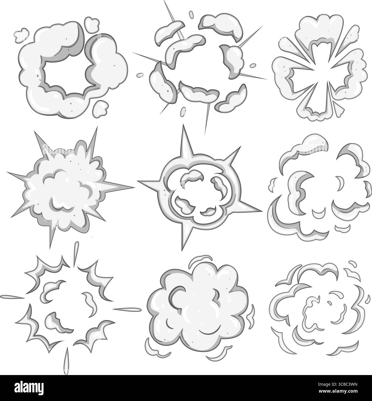 Particles dust burst cartoon hi-res stock photography and images - Alamy