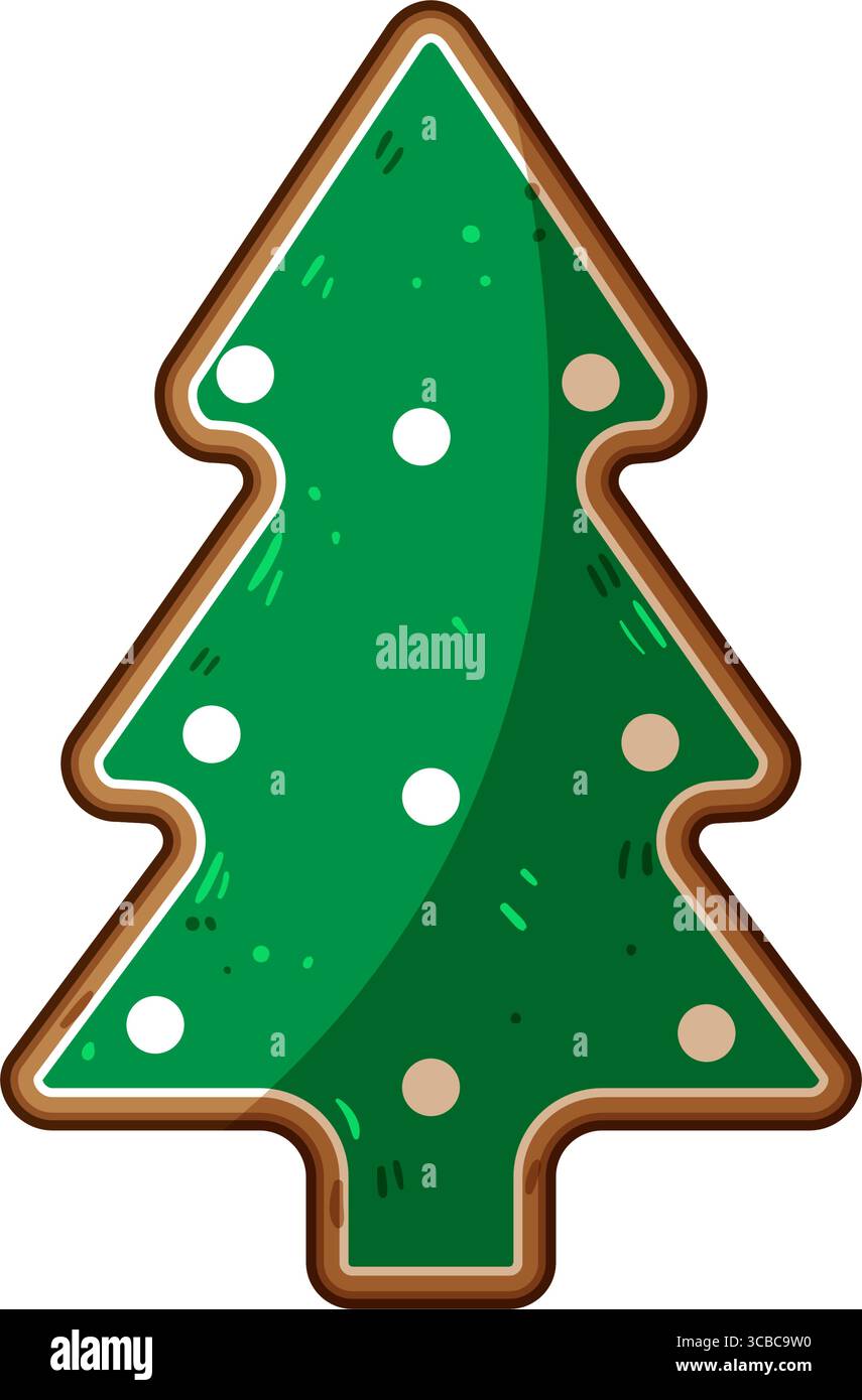shortbread christmas themed cookies cartoon vector illustration Stock ...