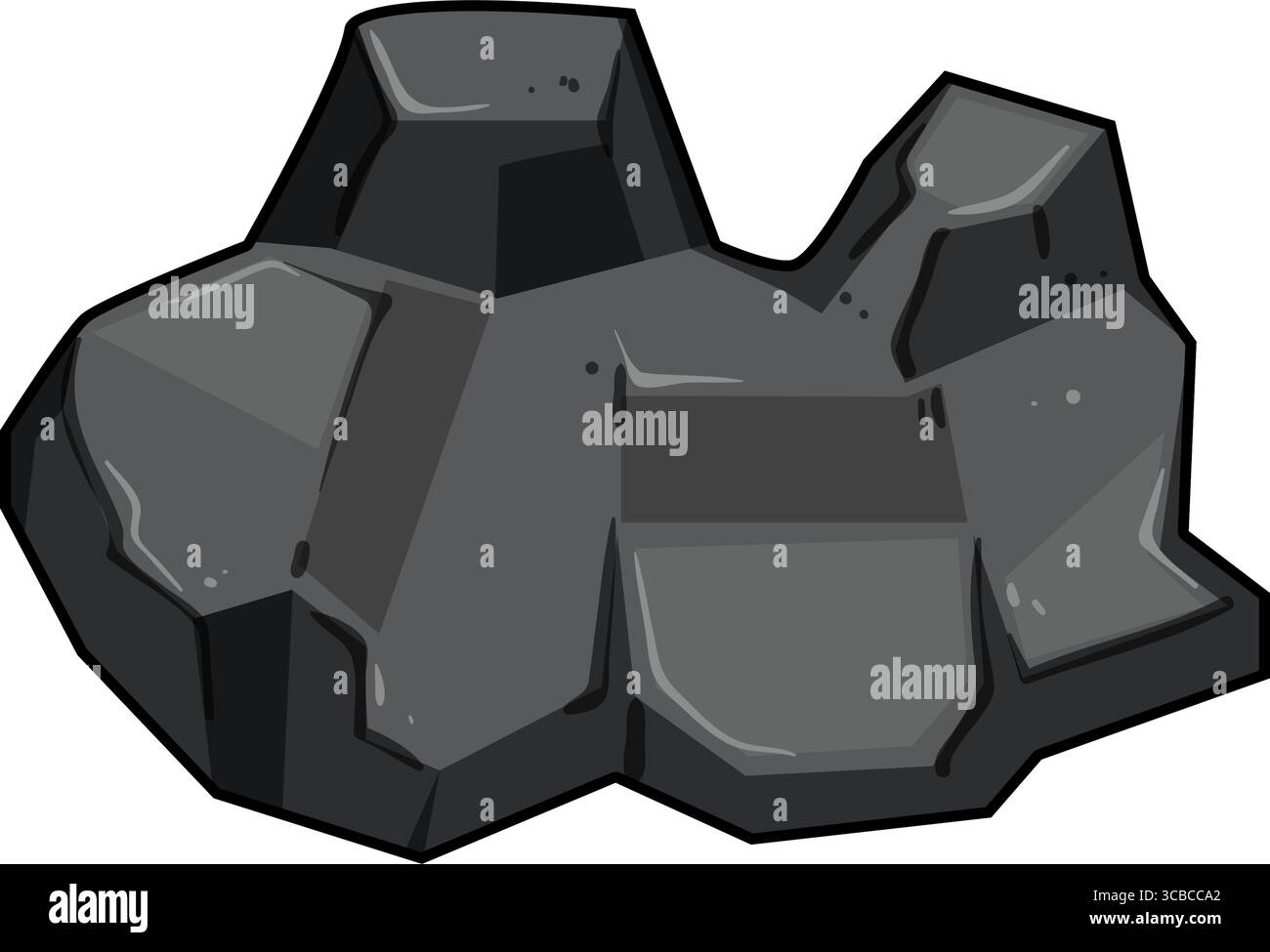 lignite coal ore cartoon vector illustration Stock Vector Image & Art ...