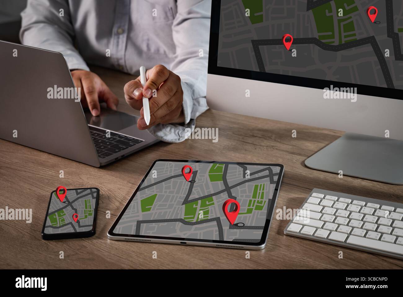 Interactive map marker hi-res stock photography and images - Alamy