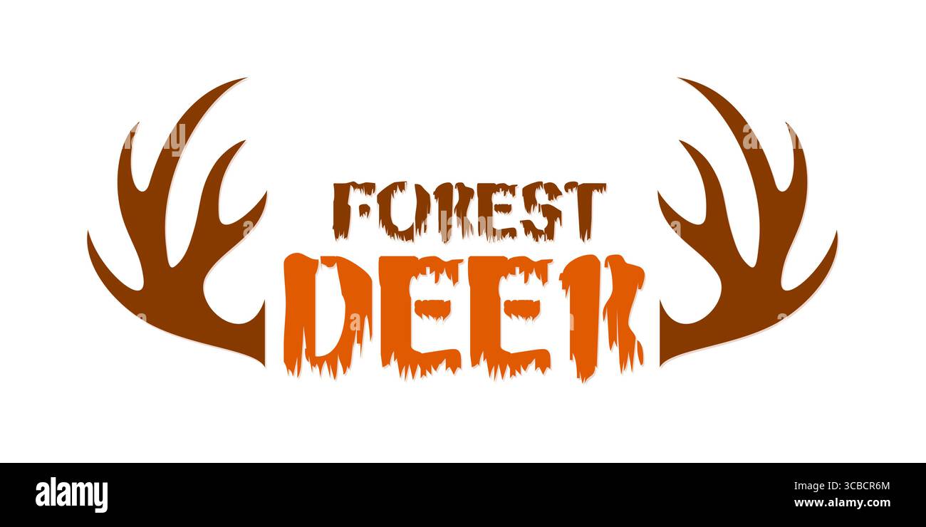 The deer horns stylized symbol Stock Vector Image & Art - Alamy