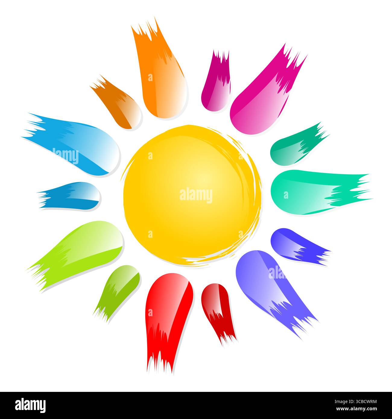 The Symbol of the bright color summer sun Stock Vector Image & Art - Alamy