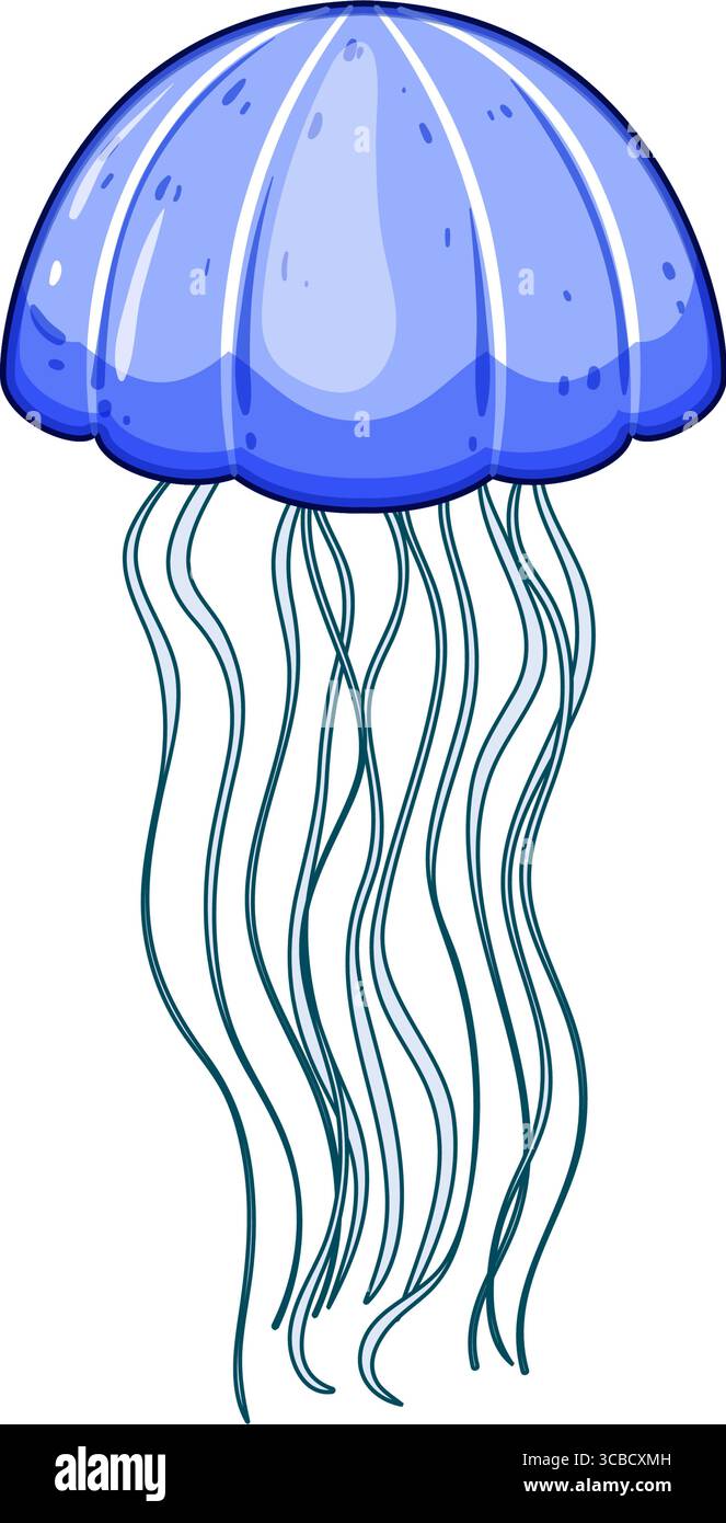 medusa jellyfish cartoon vector illustration Stock Vector Image & Art ...